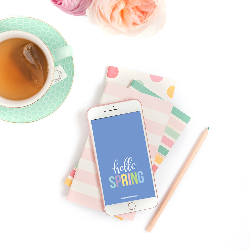 Hello Spring Printable Art + Social Graphic + Device Wallpaper ...